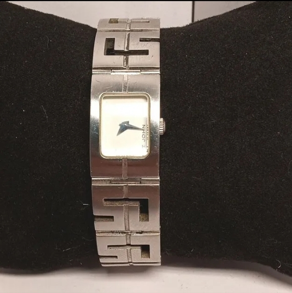 St. John | Accessories | St John Signature Logo Sliver Tone Swiss Made ...